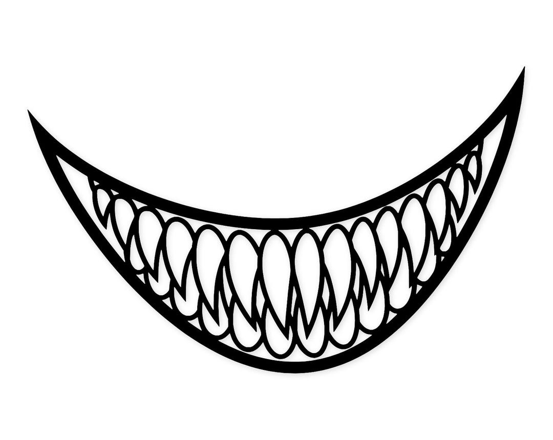 Fanged Grin Icon Svg Png: Bold Minimalist Design for T-shirts - Etsy