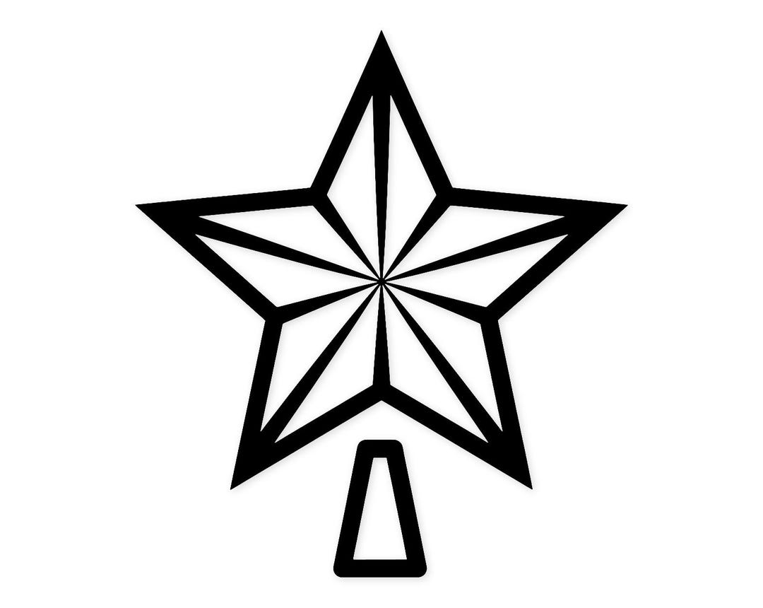 Star Topper Svg Png: Cut Ready Digital Design for Cricut Silhouette ...