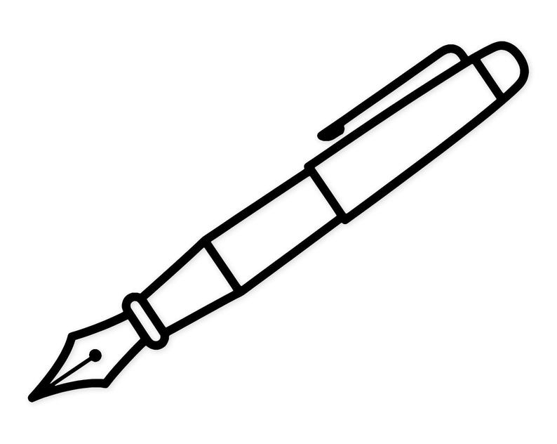 Classic Pen Outline Svg Png: Minimalist Design for Cricut - Etsy
