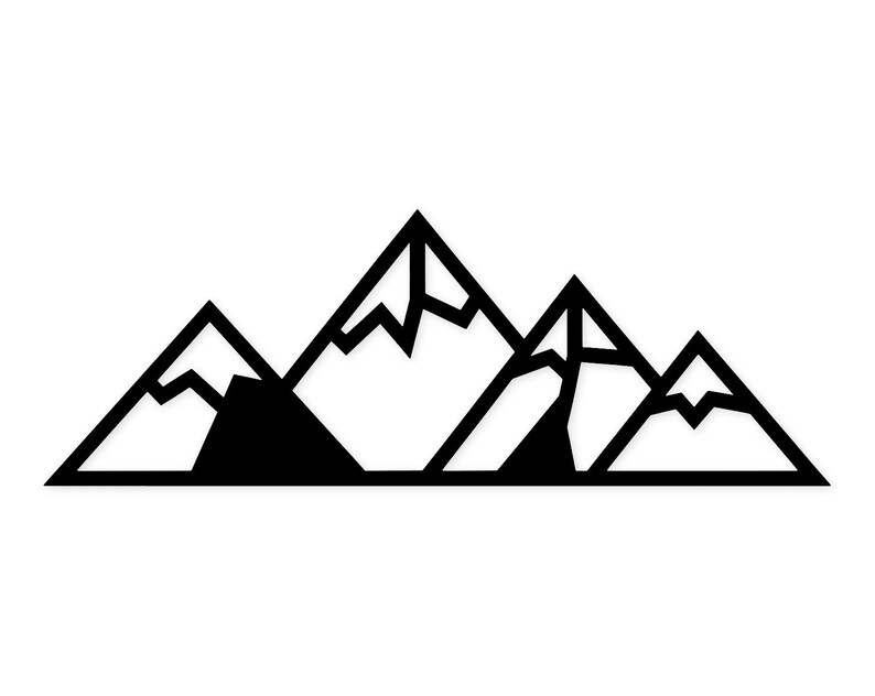 Mountain Range Panorama Svg Png: Bold Clean Lines for Wall Art - Etsy