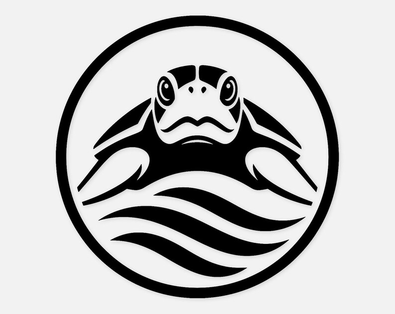 Sea Turtle Emblem Svg Png: Cut Ready Digital Design for Cricut ...