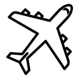 Airplane Overhead Svg Png: Bold Outline Design for Craft Projects ...