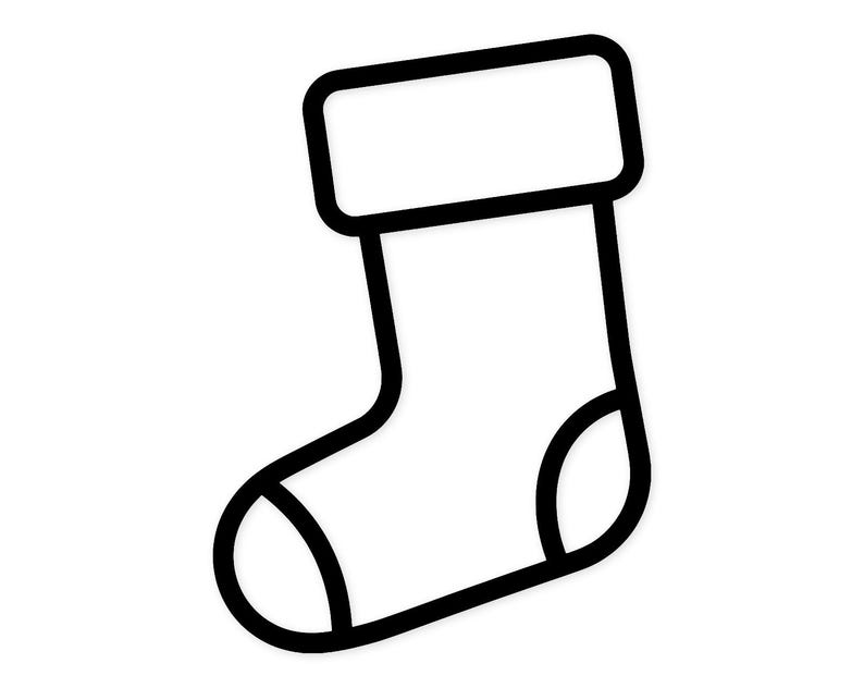 Stocking Svg Png: Bold Clean Outline for Christmas Decor - Etsy