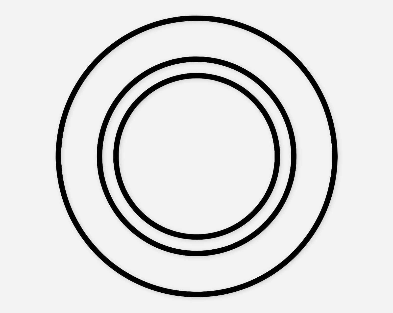 Dinner Plate Outline Svg Png: Bold Design for Crafts - Etsy