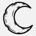 Stylized Waning Moon Svg Png: Bold Design for Crafts - Etsy