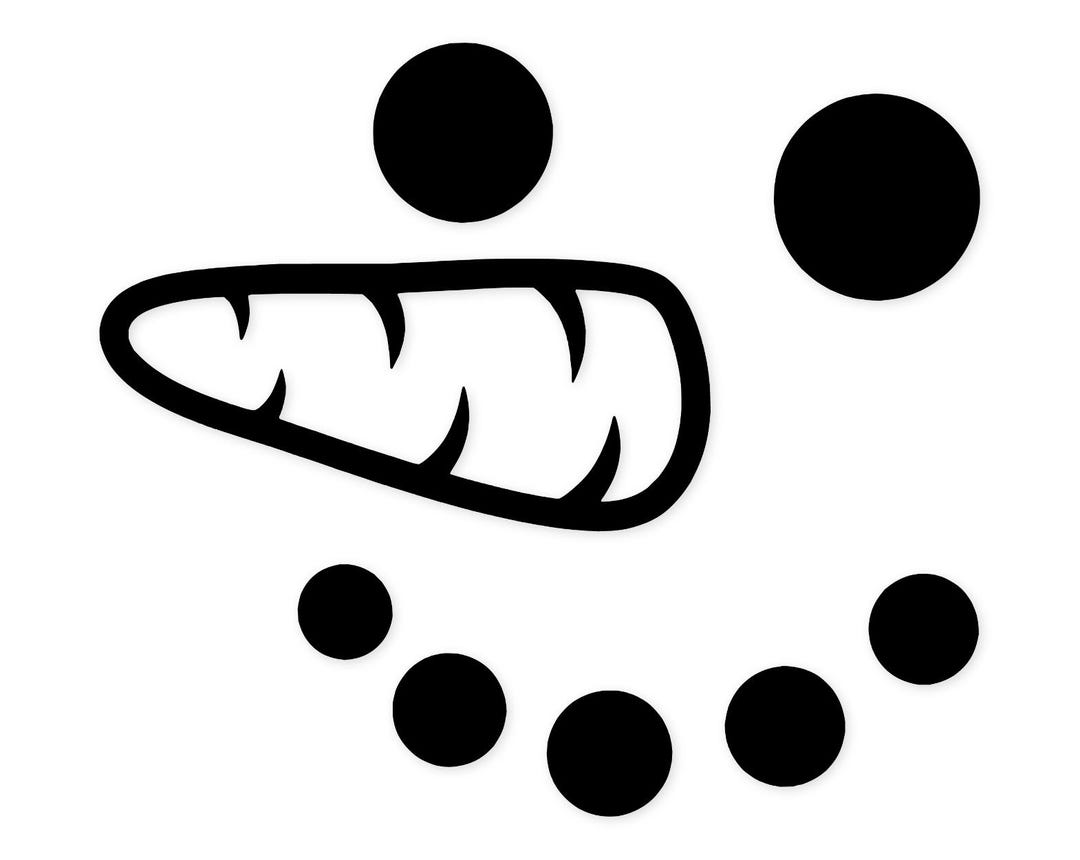 Snowman Face Icon Svg Png: Bold Design for Crafting - Etsy