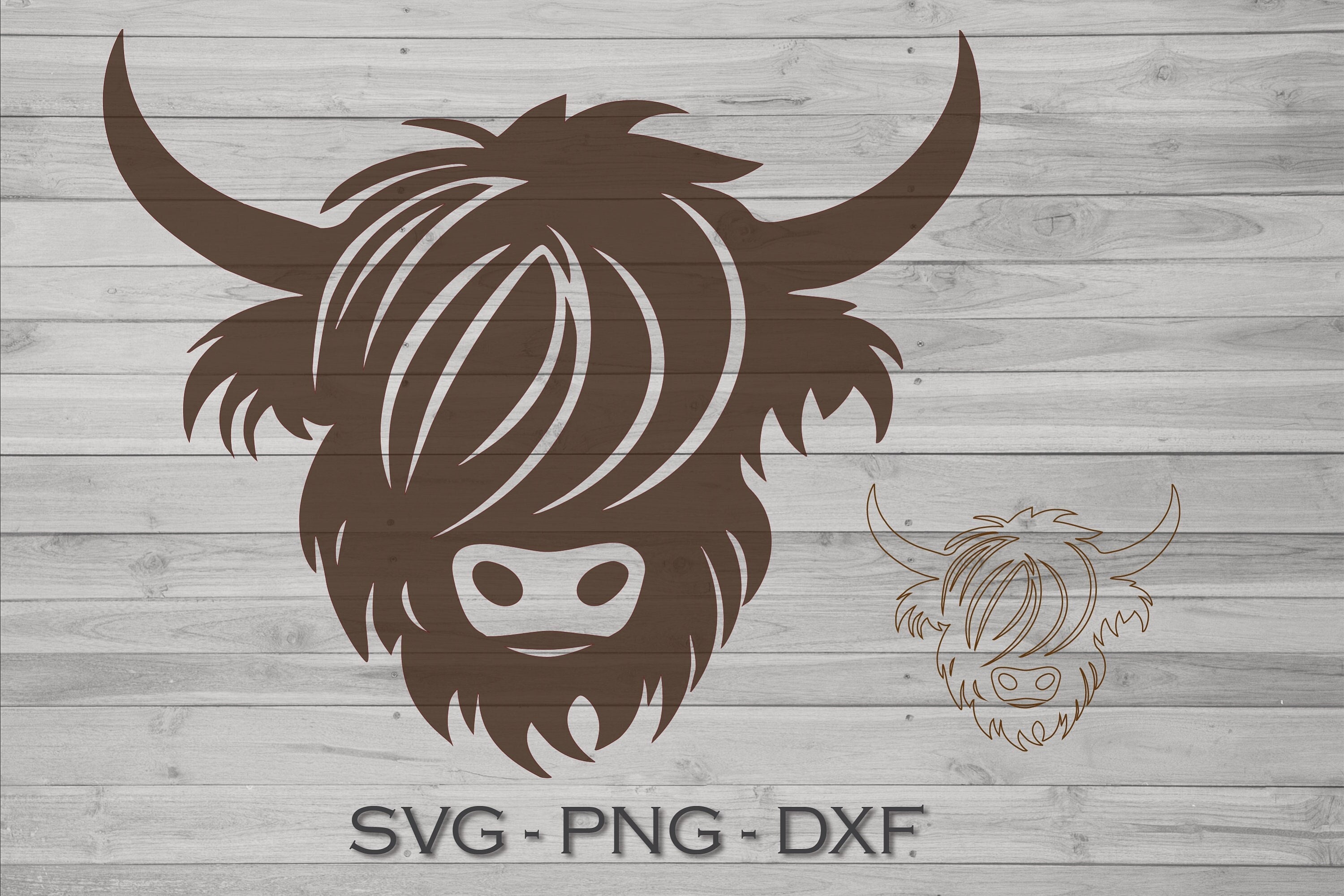 Highland Cow Svg Laser Cut Cow Head Farmhouse Sign Cut File for Cut ...