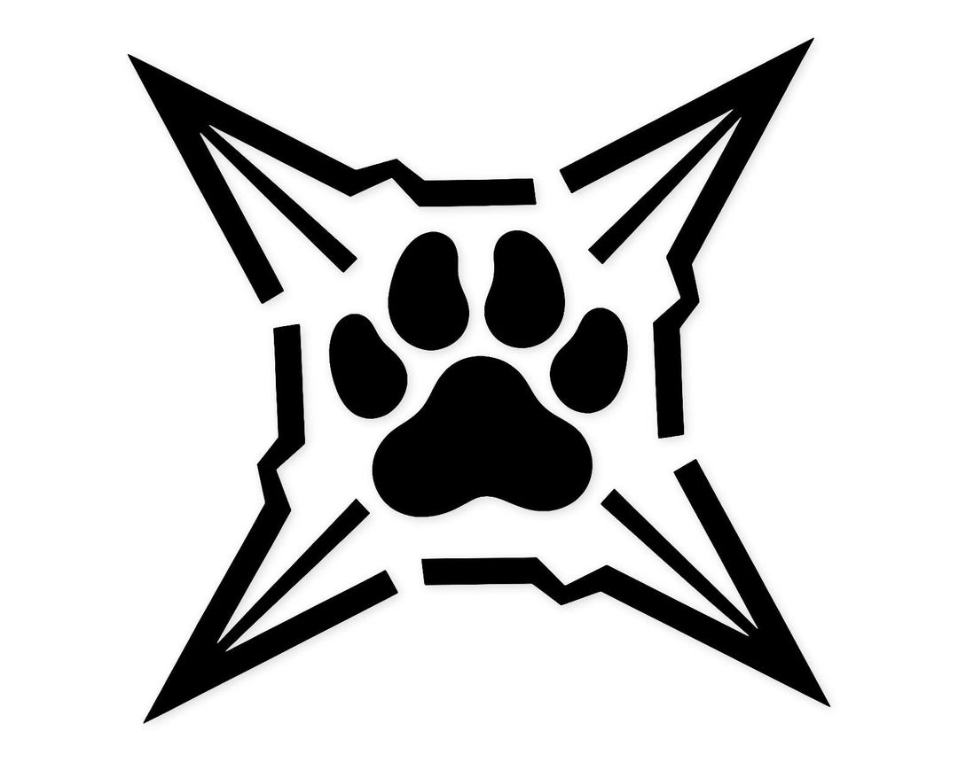 Shuriken Paw Print Svg Png: Cut Ready Digital Design for Cricut ...