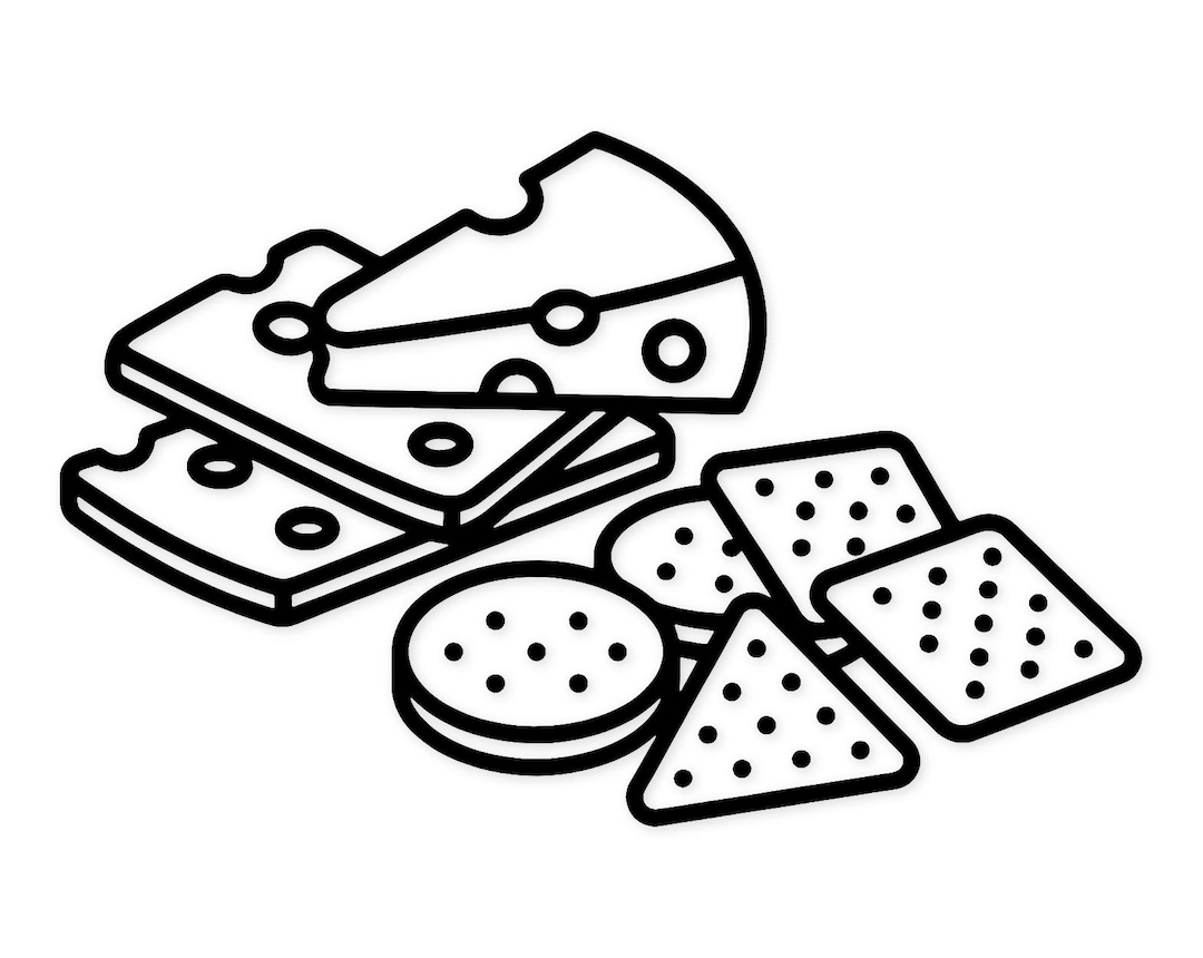 Cheese & Crackers Stack Svg Png: Cut Ready Digital Design for Cricut ...
