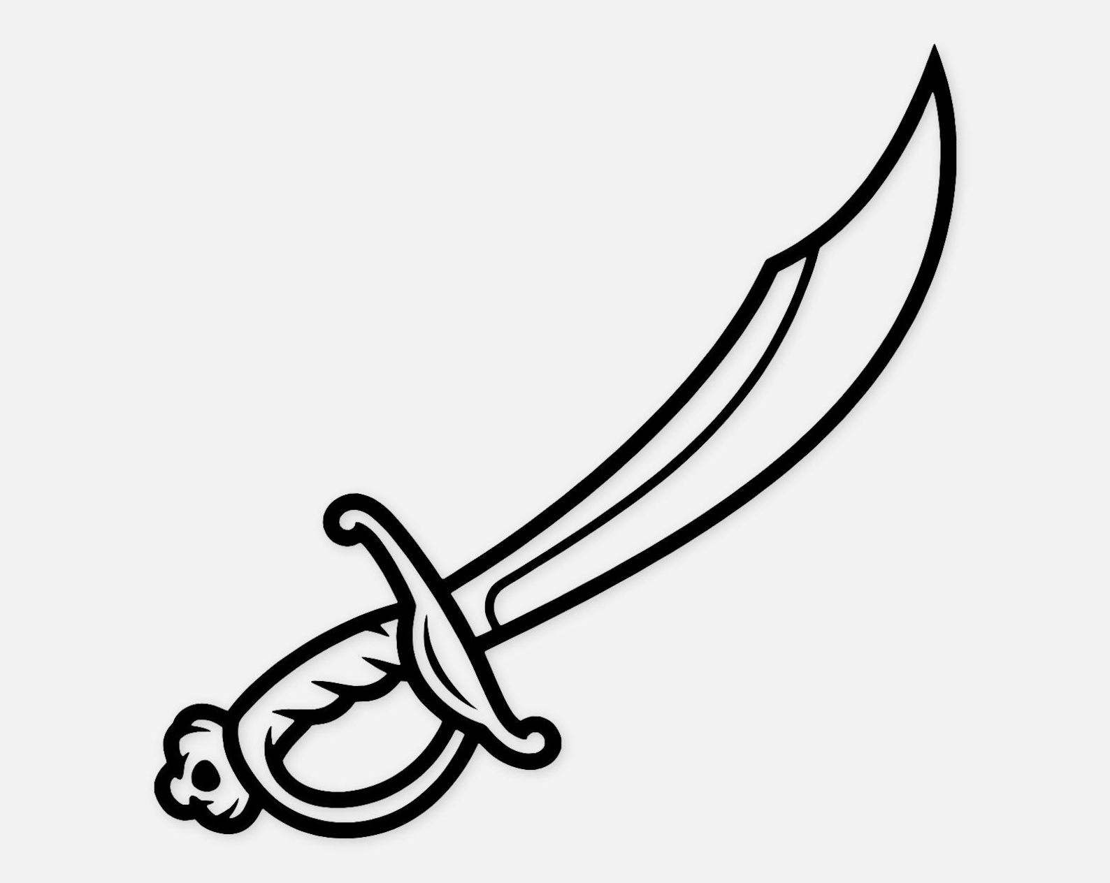 Pirate Cutlass Svg Png: Bold Silhouette for T-shirts - Etsy UK
