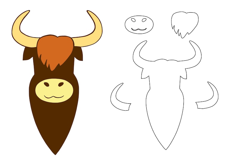 Highland Cow Svg Laser Cut Layered - Etsy