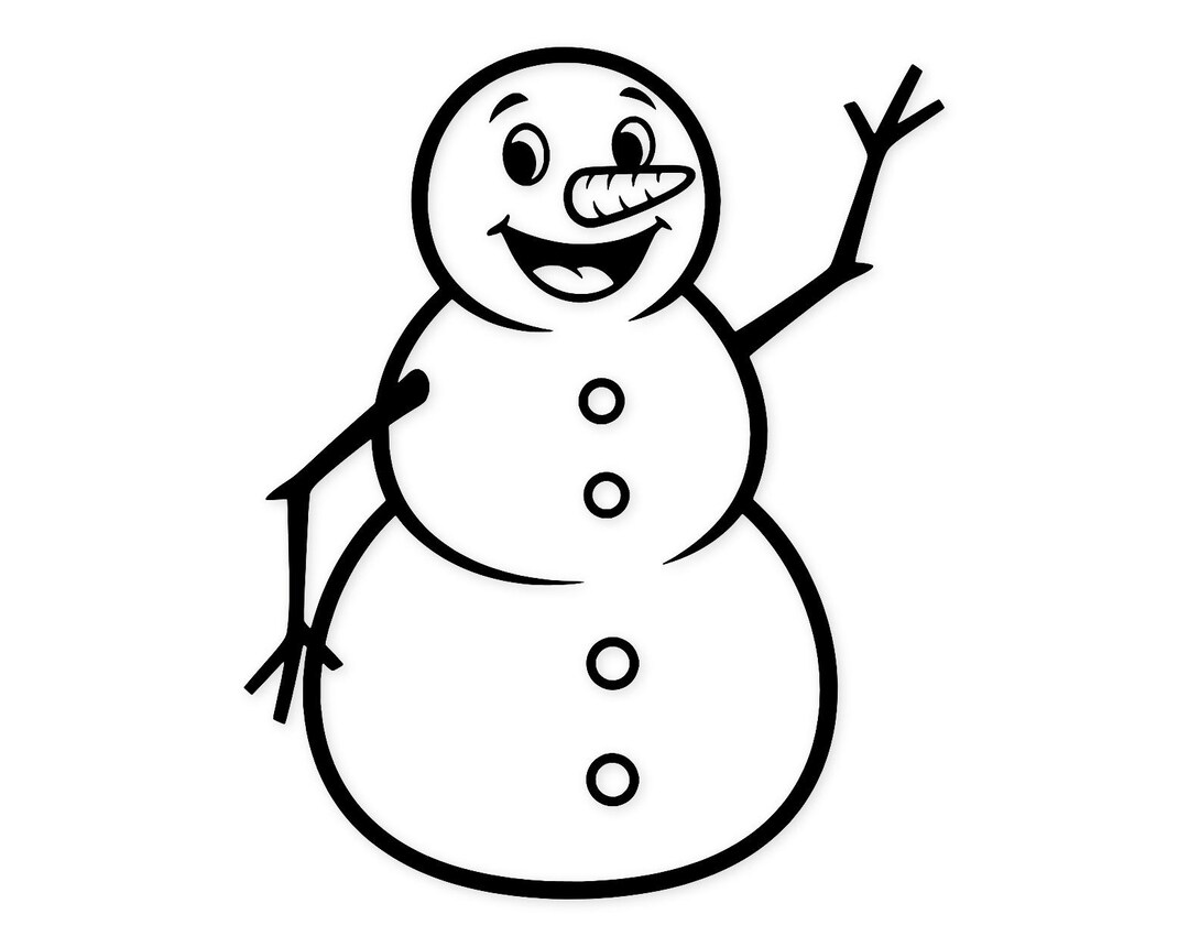 Snowman Waving Svg Png: Bold Design for Winter Decor - Etsy