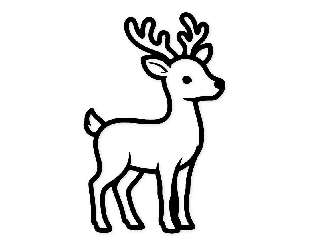 Reindeer Silhouette Svg Png: Cute Bold Design for Holiday Crafts - Etsy