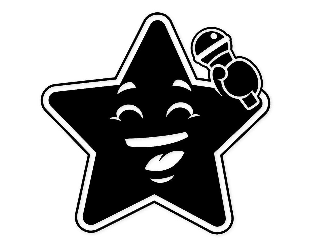 Singing Star Svg Png: Bold Design for Crafting Projects - Etsy