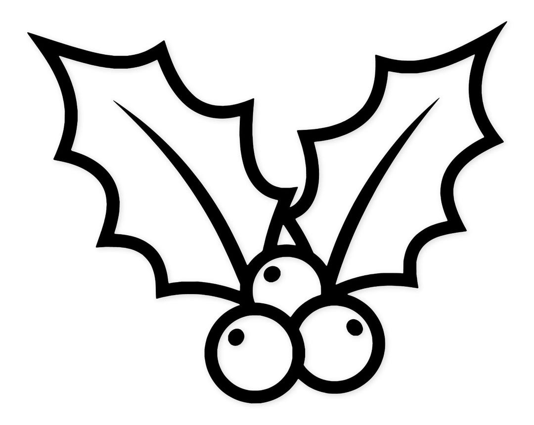 Rametto di bacche di agrifoglio Svg Png: design minimalista e audace ...