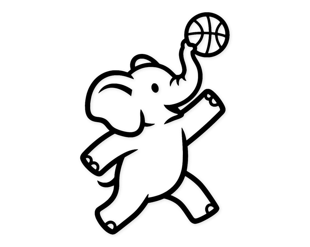 Elephant Svg Png: Bold Layup Design for Sports Fans - Etsy
