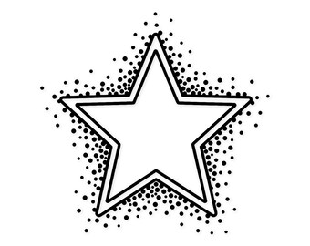 Winking Star Svg Png: Bold Clean Outline for Cricut - Etsy