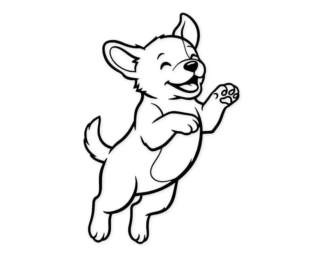 Jumping Puppy Svg Png: Cut Ready Digital Design for Cricut Silhouette ...