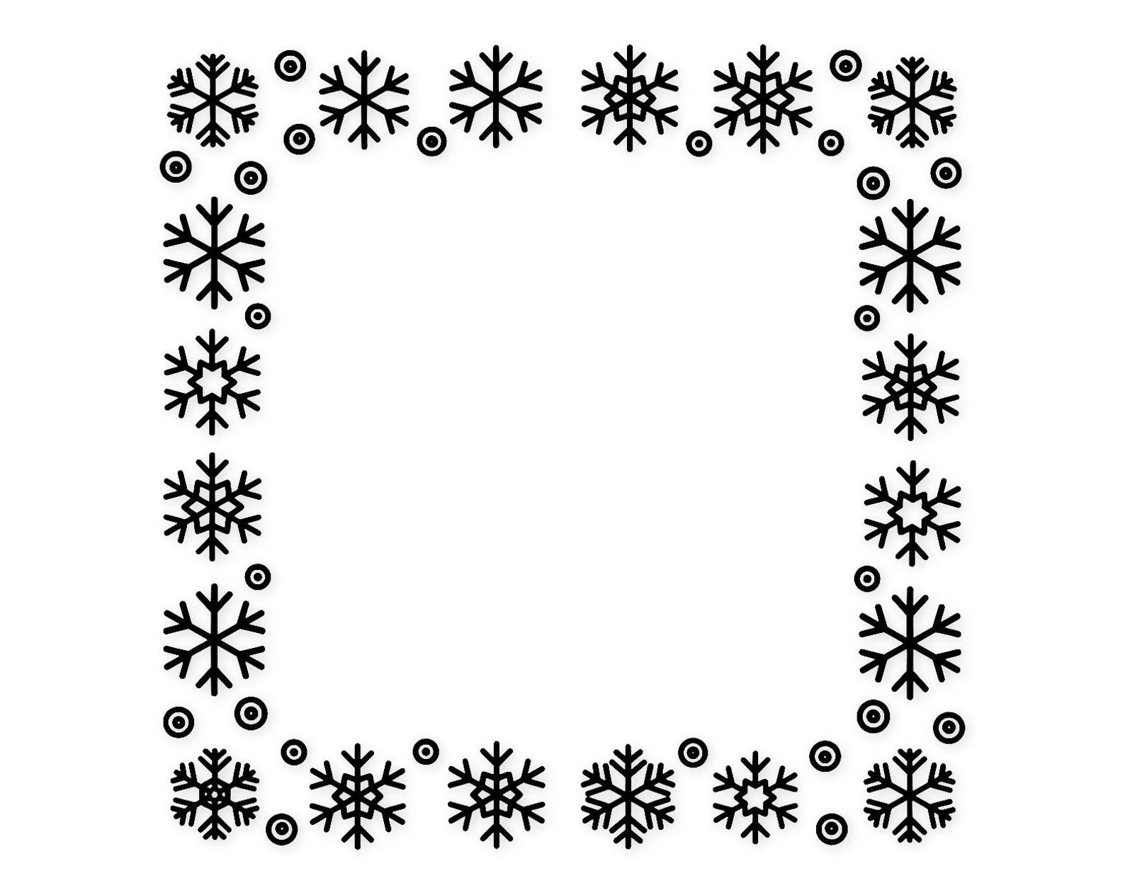 Snowflake Border Svg Png: Bold Clean Lines for Winter Crafts - Etsy