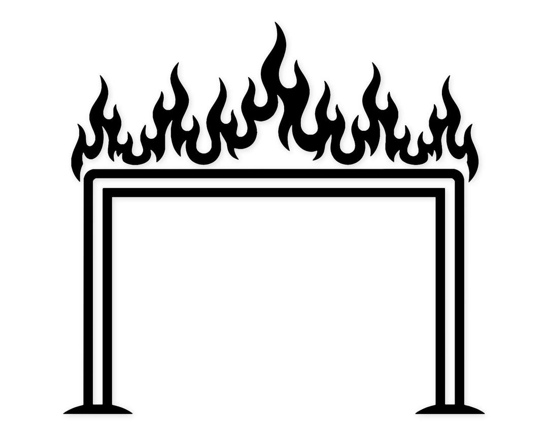 Goal Post Fire Svg Png: Cut Ready Digital Design for Cricut Silhouette ...