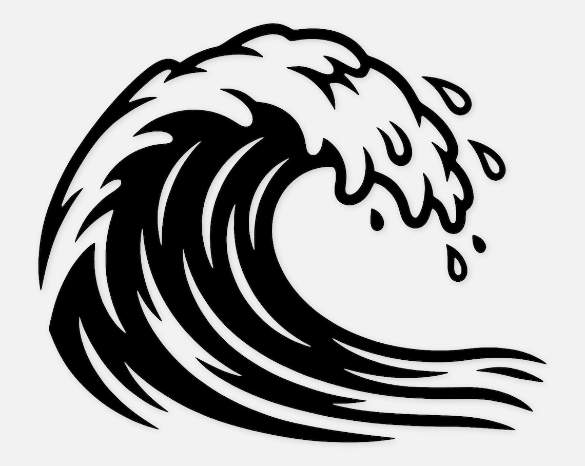 Cool Wave Design Svg Png: Cut Ready Digital Design for Cricut ...