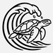 Ocean Wave Turtle Svg Png: Bold Cut File for Decor - Etsy