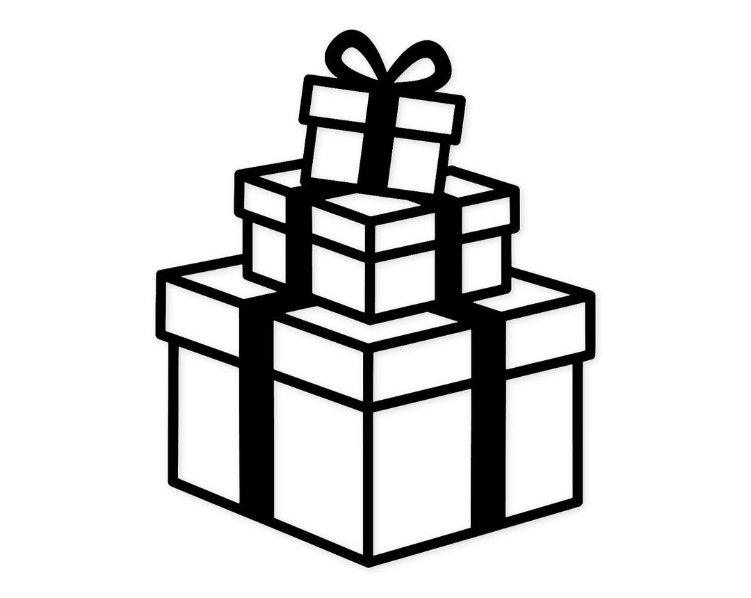 Present Stack Design Svg Png: Cut Ready Digital Design for Cricut ...