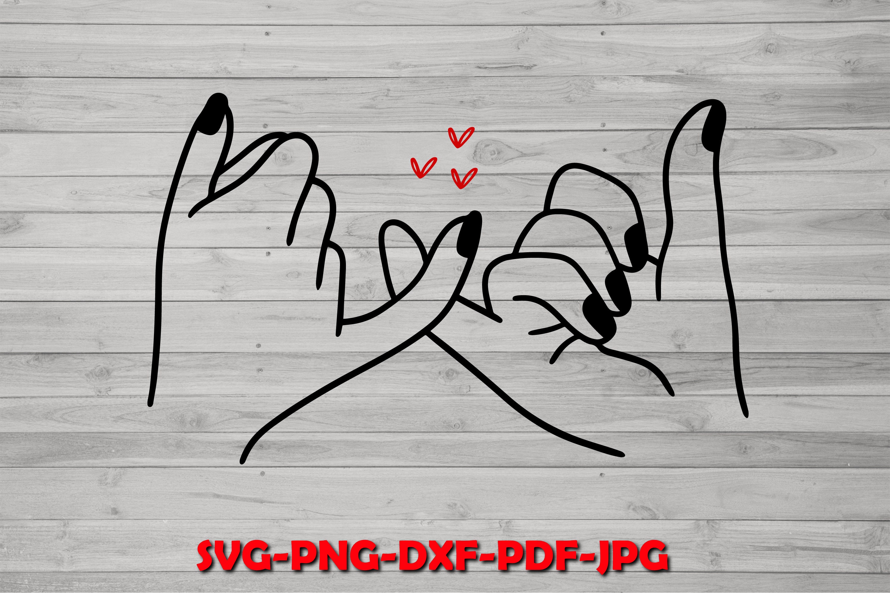 Friendship Promise SVG - Love and Friendship Symbol - Modern Line Art ...
