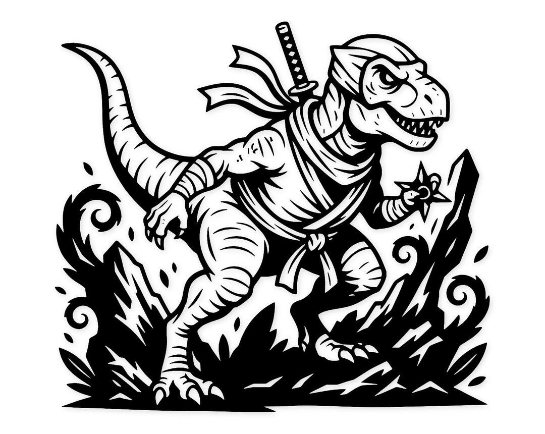 Dino Stealth Ambush Svg Png: Cut Ready Digital Design for Cricut ...