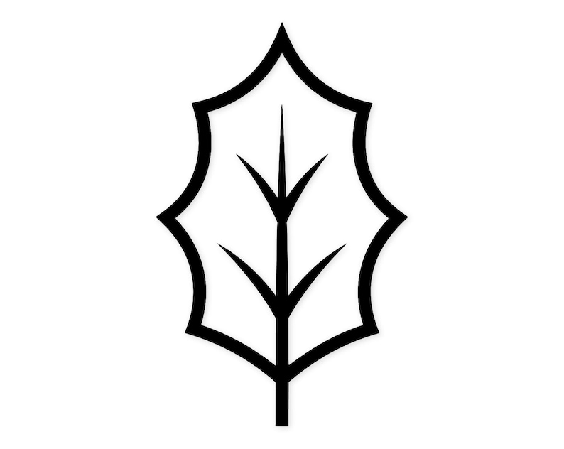 Folha de Azevinho SVG PNG: Design minimalista para Cricut e Silhouette ...
