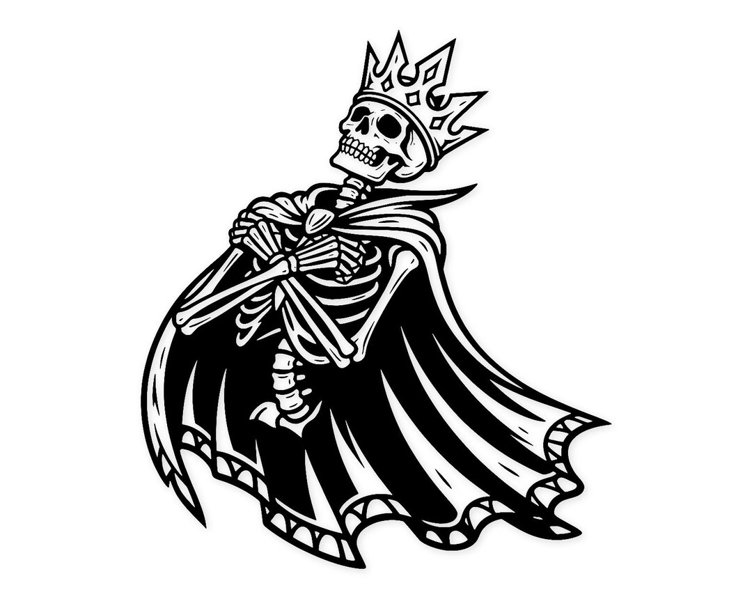 Skeleton Boss Crown Svg Png: Bold Design for T-shirts - Etsy