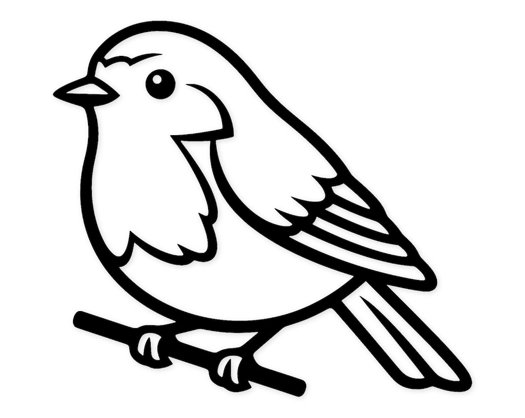 Robin Redbreast Svg Png: Bold Line Art for Crafting - Etsy Ireland