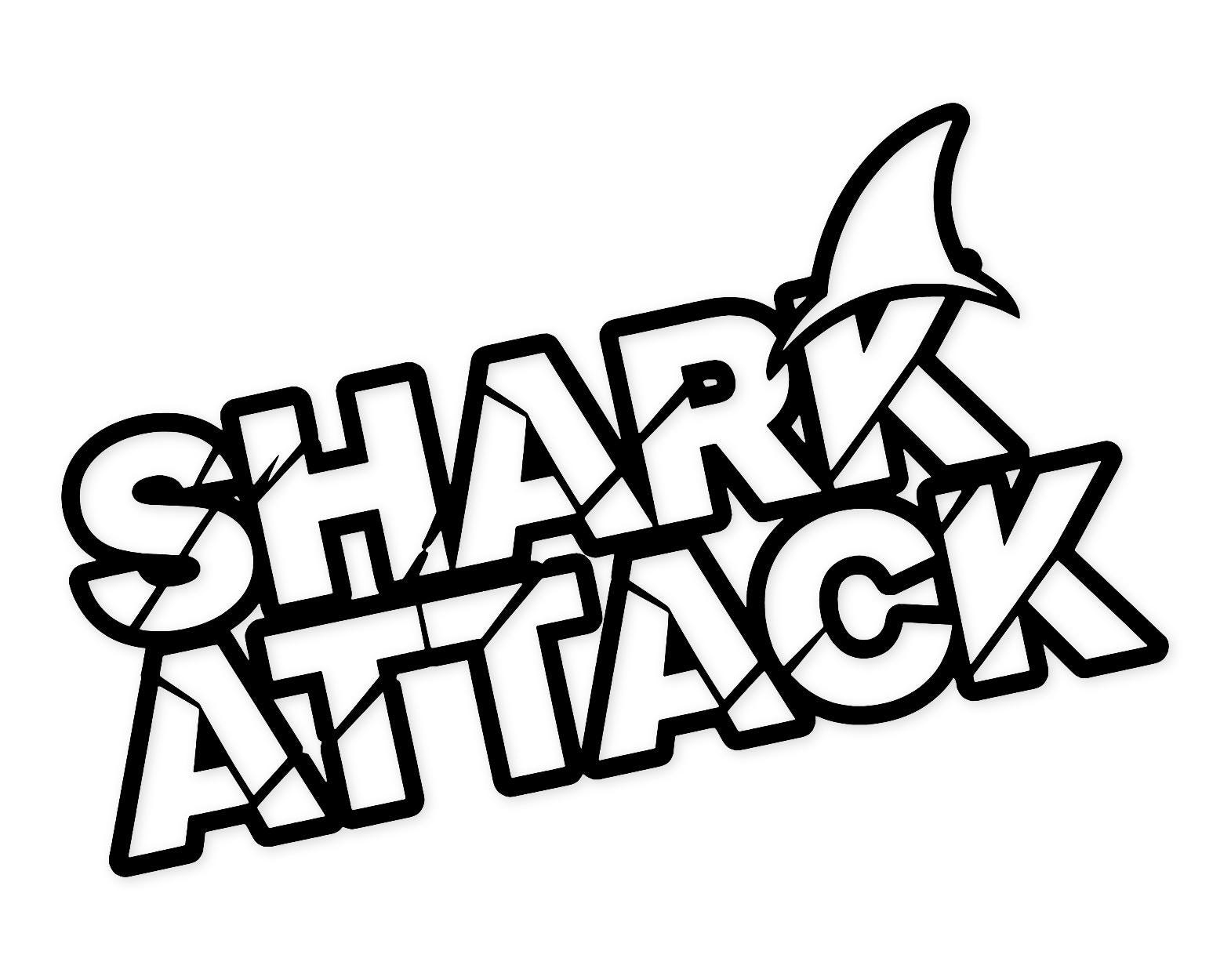 Shark Attack Svg Png: Bold Typography Cut File for T-shirts - Etsy