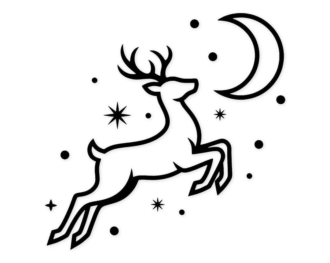 Reindeer's Flight Svg Png: Bold Design for Crafts - Etsy