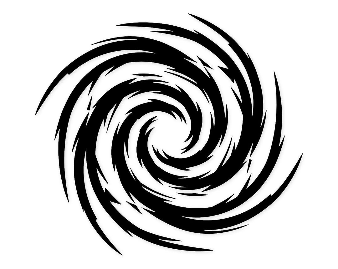 Abstract Energy Swirl Svg Png: Bold High Contrast Design for Vinyl ...