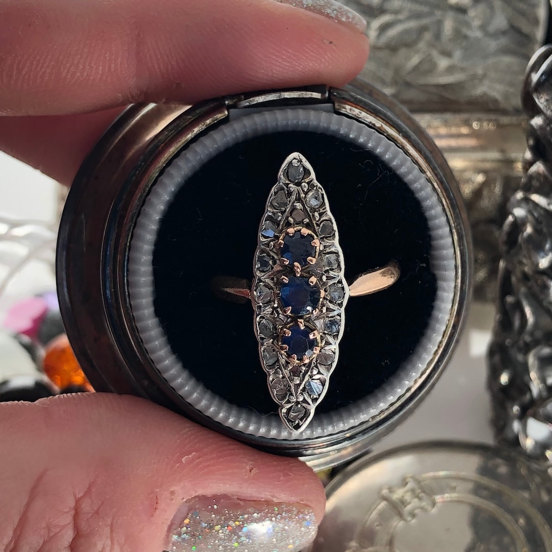 Antique Navette Ring - Etsy