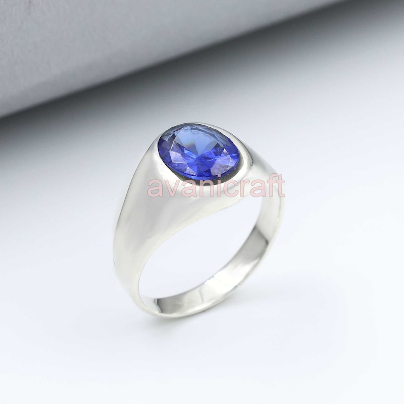 Sapphire Ring Silver - Etsy