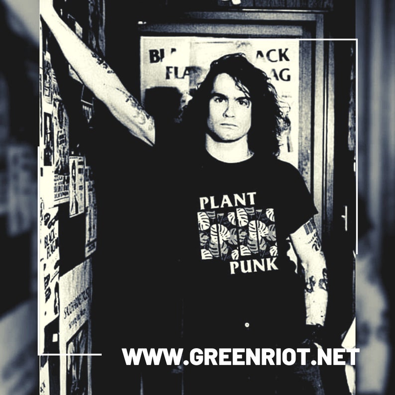 Plant Punk Shirt Vegan Black Flag Straight Edge Vegan - Etsy