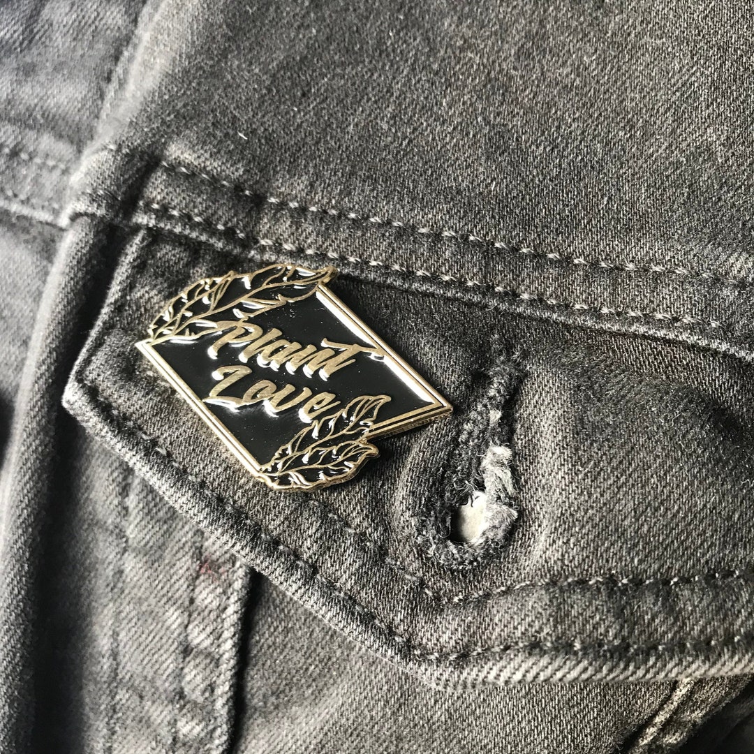 Plant Love Emaille Pin Plant Love Pin Weichemaille Pin Gold Anstecker ...