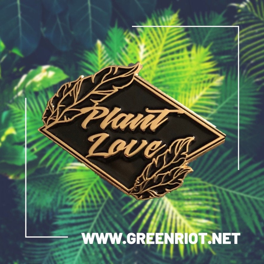 Plant Love Emaille Pin Plant Love Pin Weichemaille Pin Gold Anstecker ...