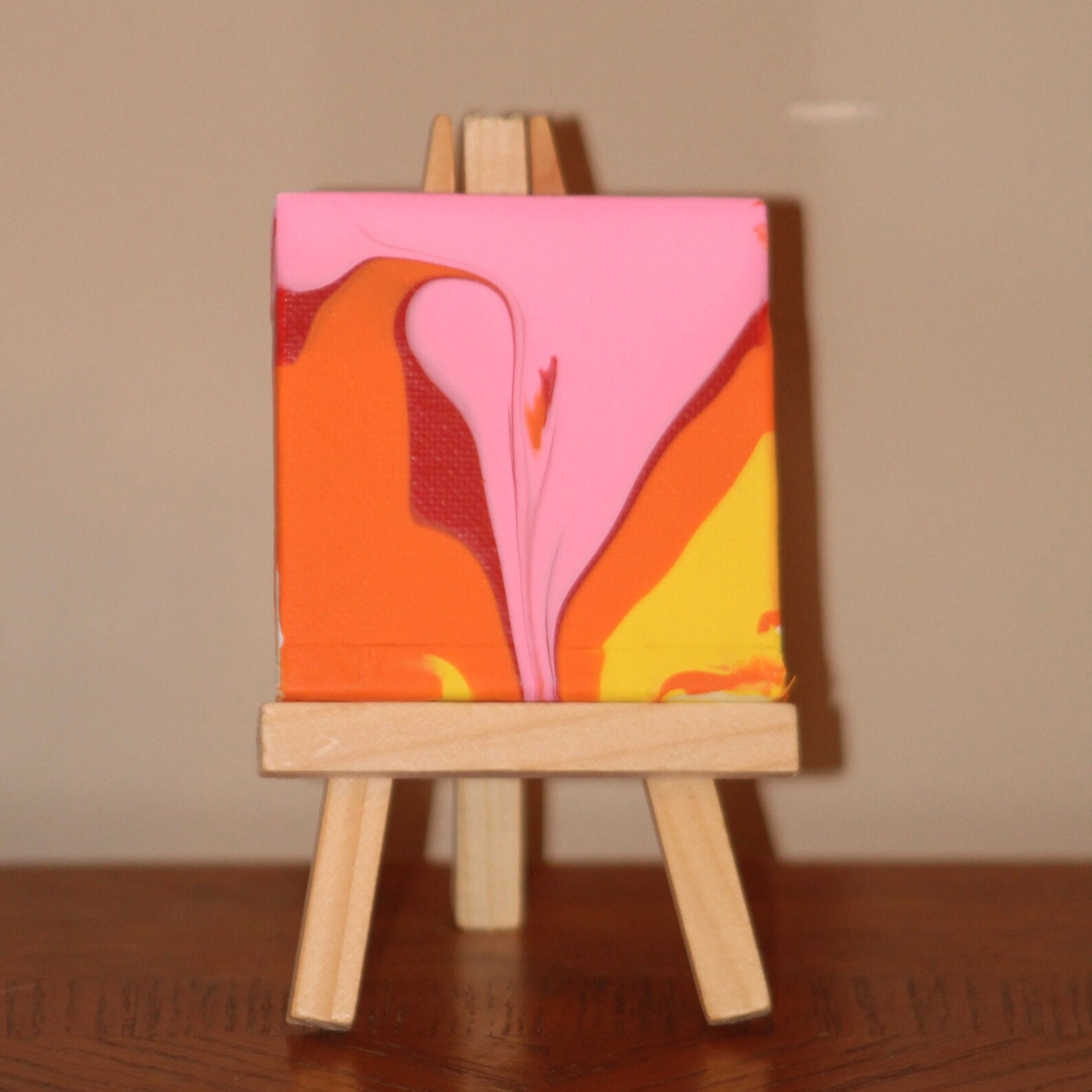 Abstract Mini Canvas With Mini Art Stand - Etsy