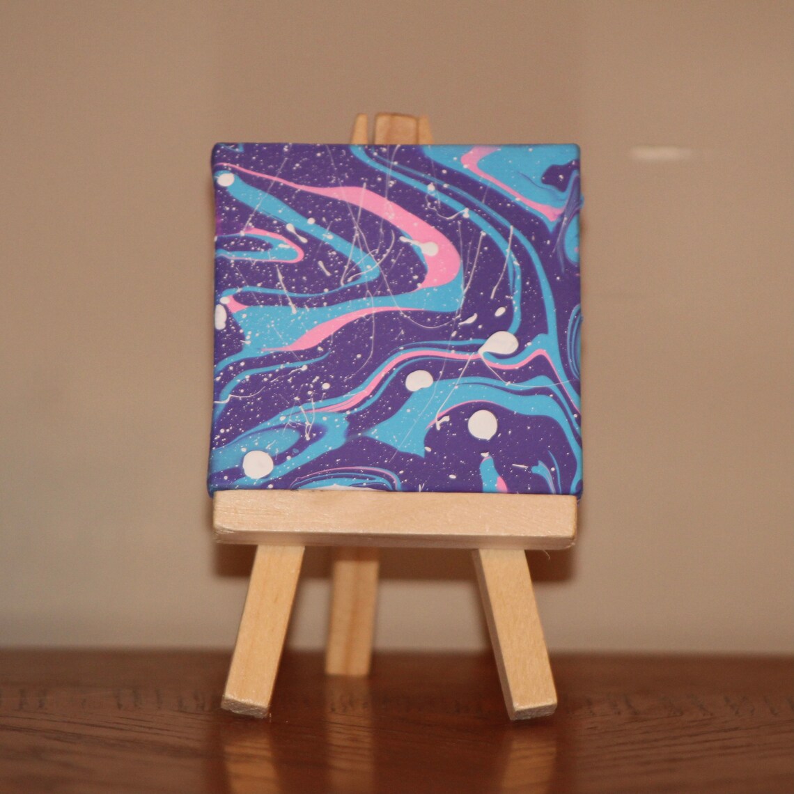 Abstract Mini Canvas With Mini Art Stand - Etsy