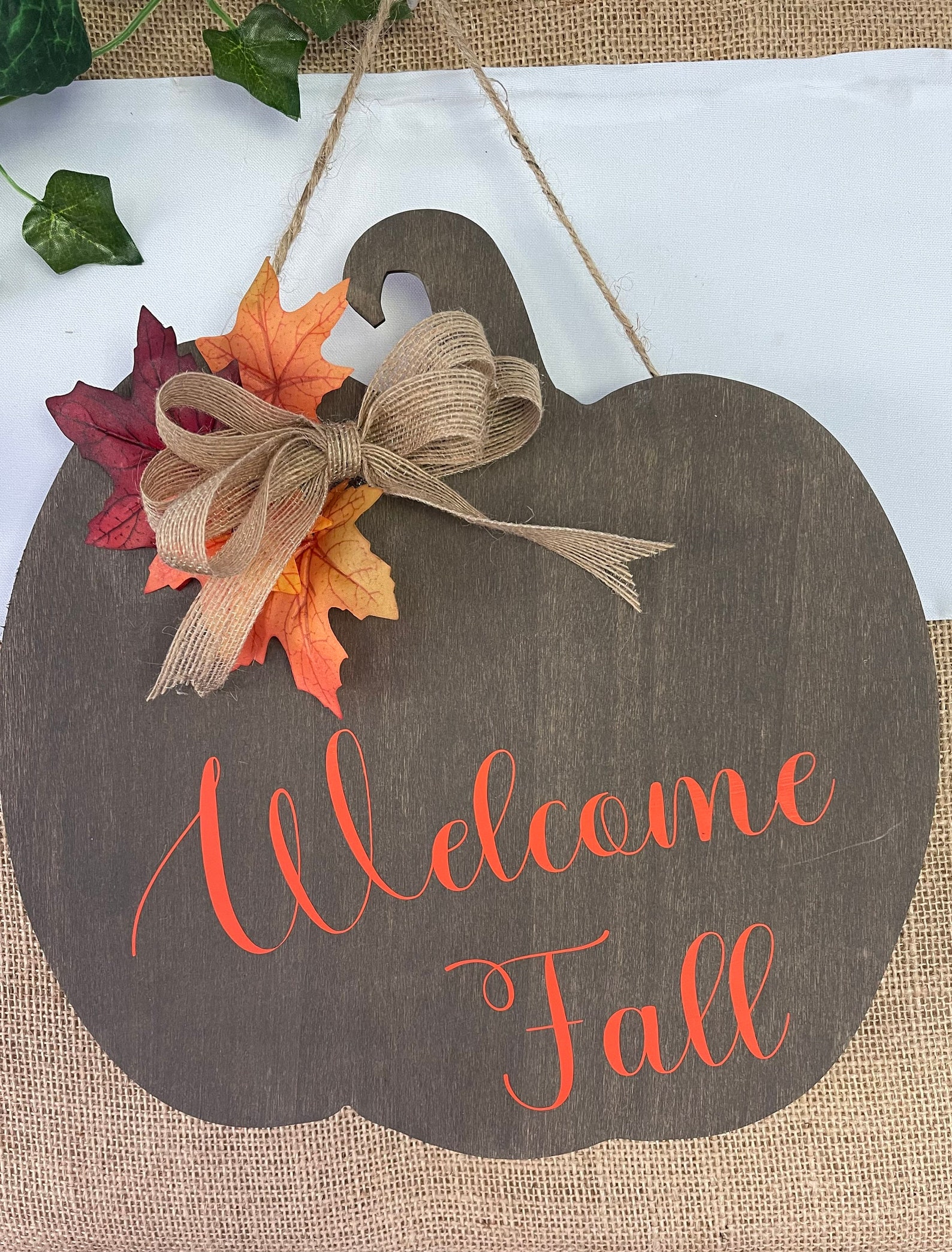Welcome Fall Letrero hecho a mano Letreros de otoño | Etsy