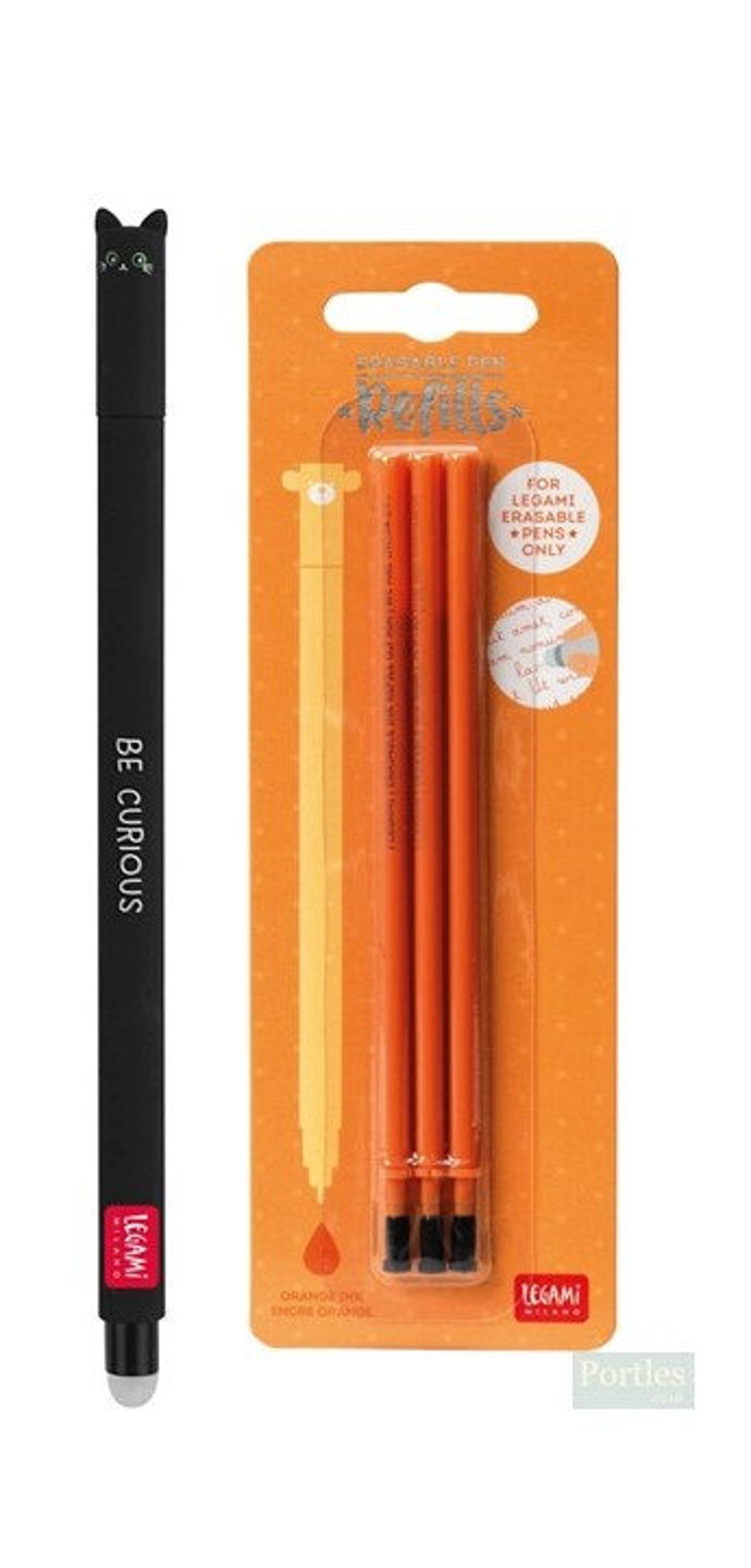 Legami Black Cat Erasable Pen and Extra Refills - Etsy