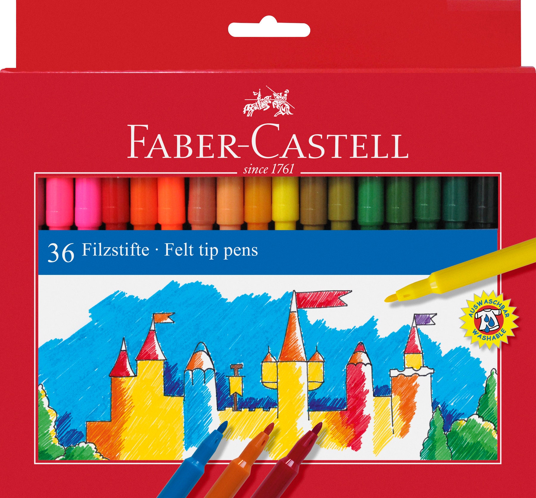 Faber Castell Felt tip Colouring Pens Set of 36 | Etsy
