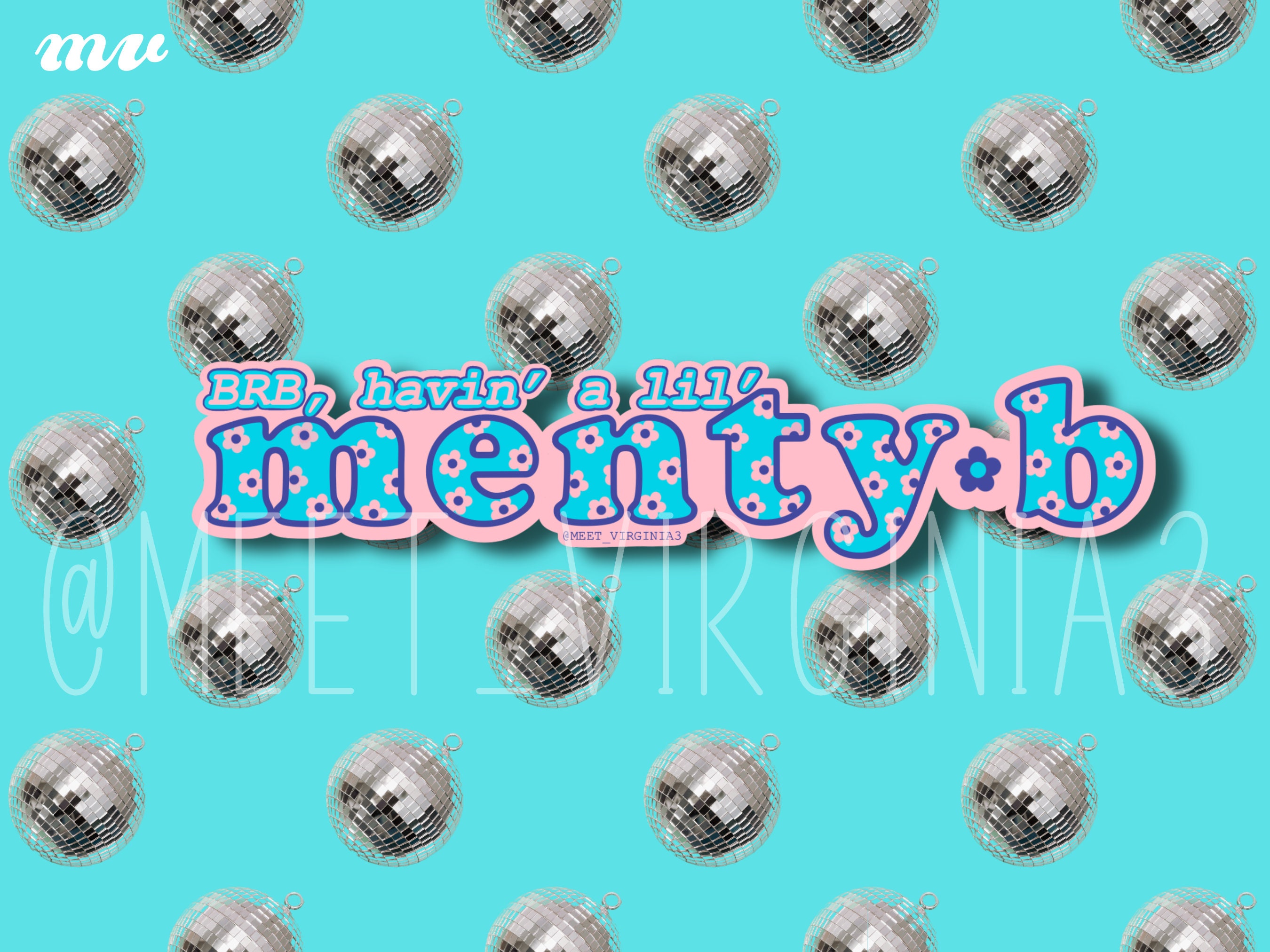 Menty B Sticker Mental Health Sticker Mental Health Matters Mental Breakdown Sticker Waterproof ...