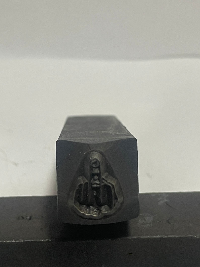 Middle Finger Design Steel Stamp - Etsy