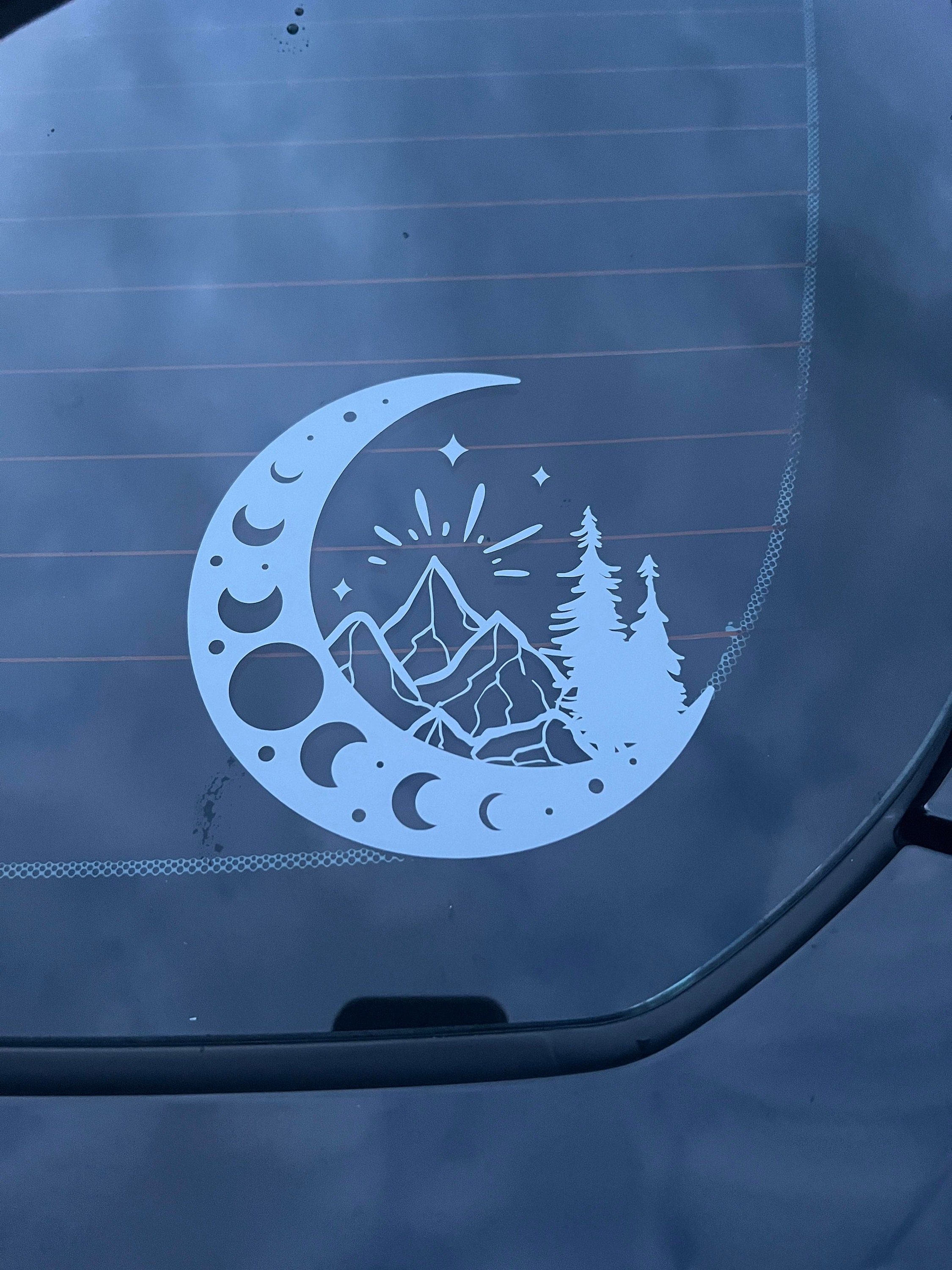 Car Decal. Moon Decal. Landscape Decal. Bumper Sticker. Car Sticker ...