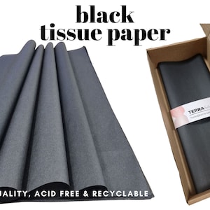 Black Tissue Paper: Eco-friendly Gift Wrap, 100% Recycled - Etsy UK