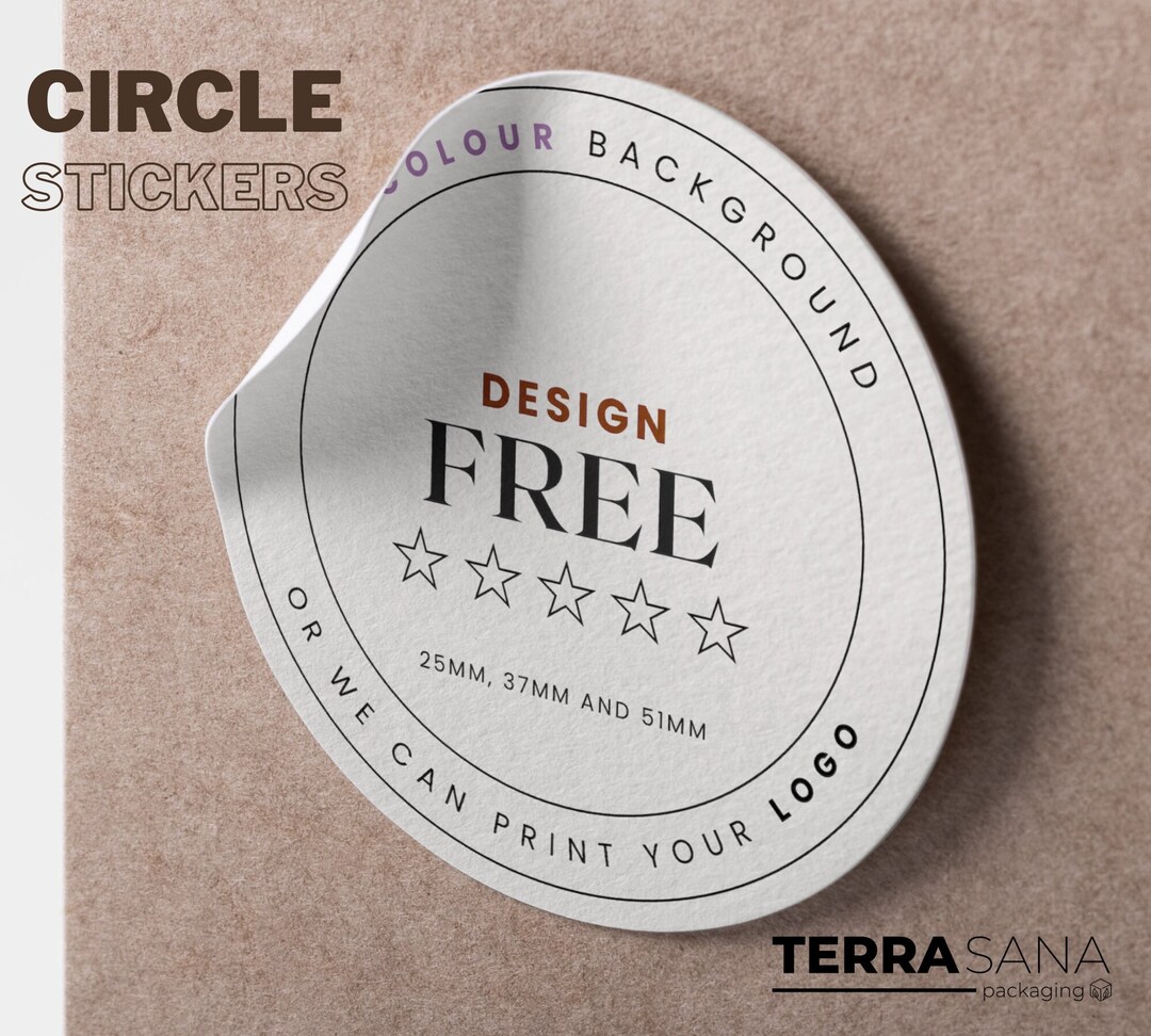 Personalised / Logo Sticker Sheets, Round Business Stickers, Customised ...